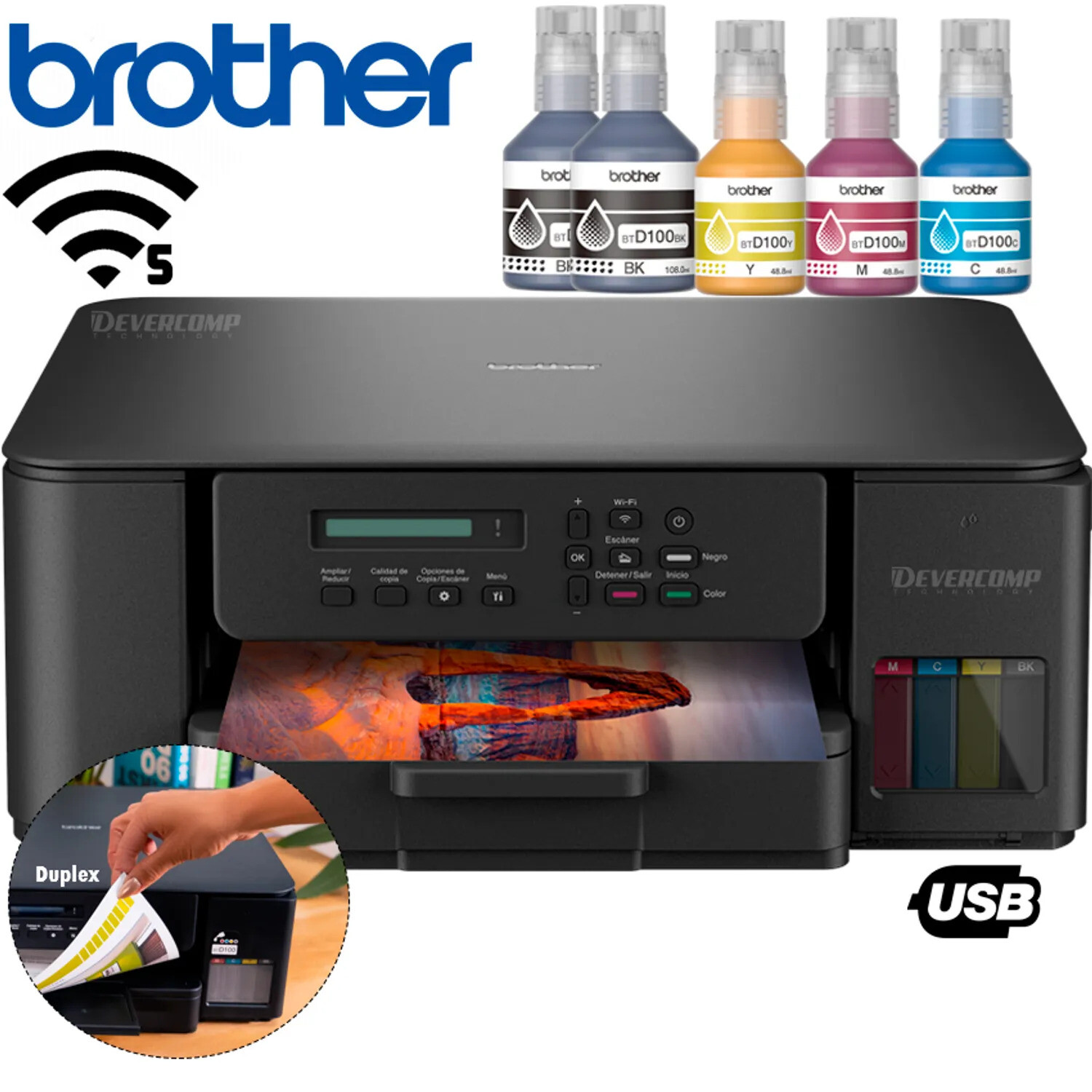 Brother DCP-T530DW Ink Tank Printer | Wireless & High Efficiency